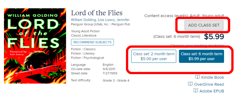 Class Sets – W-FL BOCES School Library System