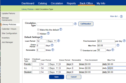 Library Policies: Circulation Types – W-FL BOCES School Library System