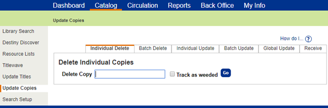 Deleting/Weeding Copies – W-FL BOCES School Library System